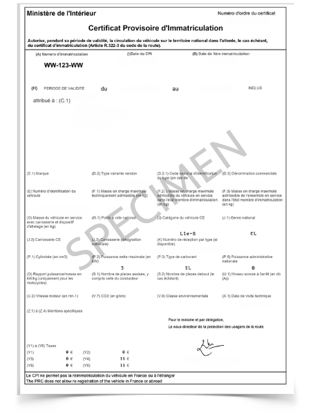 Certificat Provisoire d'Immatriculation : Ce qu'il faut savoir
